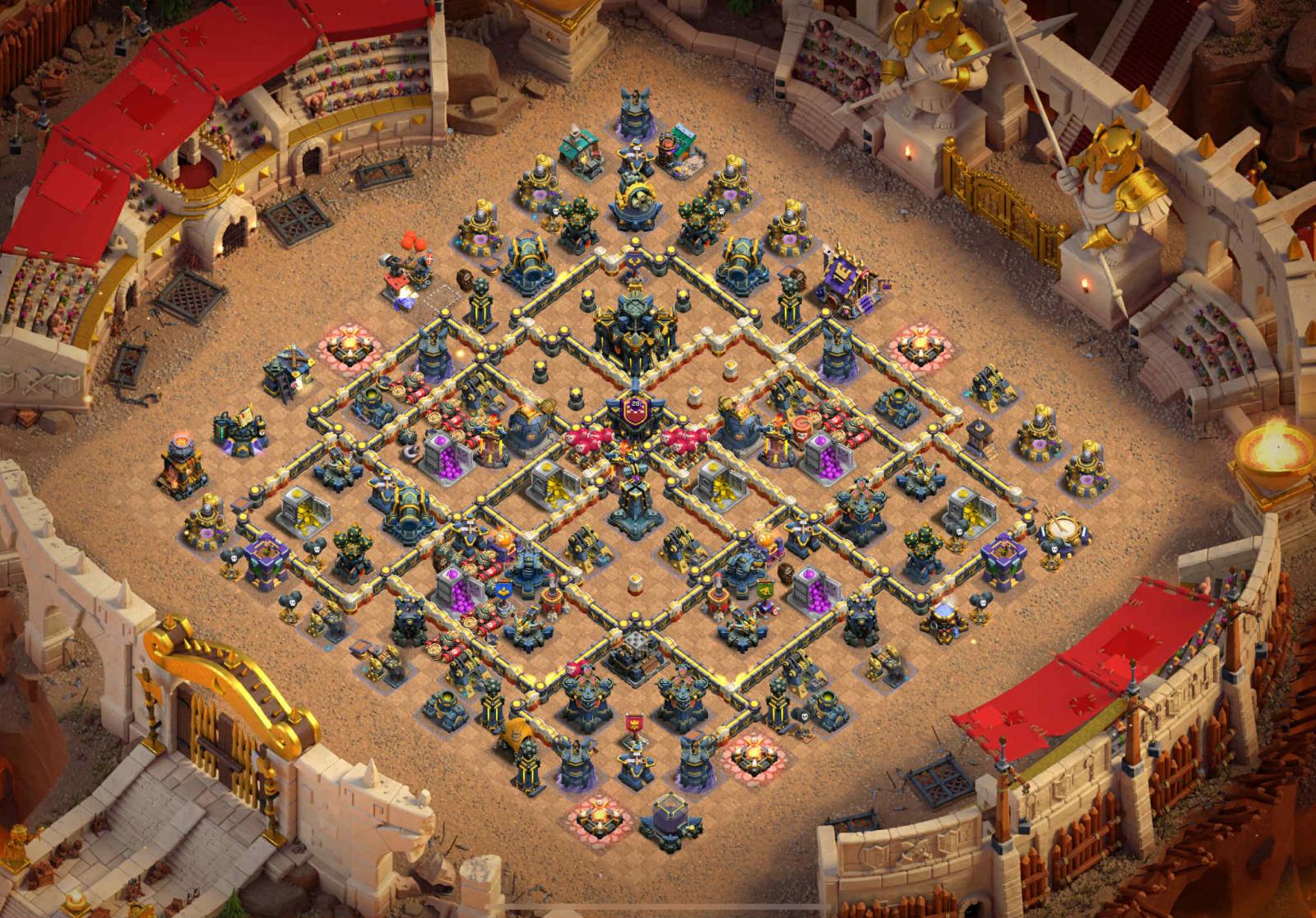 New Base TH17 có Súng Cối Bắn Đá Thủ Rank 5k9 Huyền Thoại Clash of clans